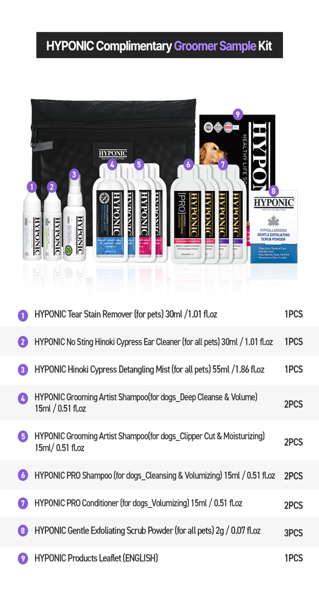 HYPONIC Groomer Sample Kit for professionals – HYPONIC Ireland